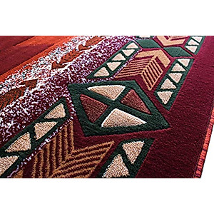 Southwestern Native American Tribal Rust Area Rug (2 Feet X 3 Feet)