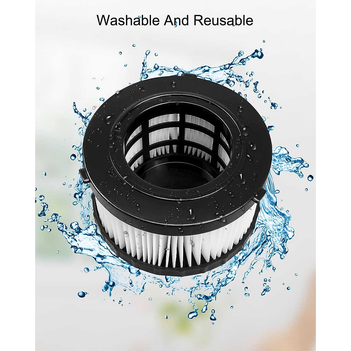 TIKSCIENCE DC5151H HEPA Filter Replacement Fit for DEWALT DC515 DCV517 DCV517B Wet Dry Vacuum One-Half-Gallon, with Cleaning Brushes