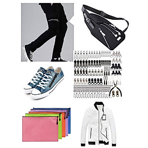 Zipper Repair Kit 255 Pcs Zipper Replacement Kit with Zipper Install Pliers Tool and Zipper Extension Pulls for Clothing Jackets Purses Luggage Backpacks Tents Sleeping Bag