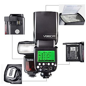 GODOX V860II-C Camera Flash Speedlite for Canon Camera 2.4G Wireless E-TTL 1/8000s High-Speed Sync GN60 Speedlight Photography