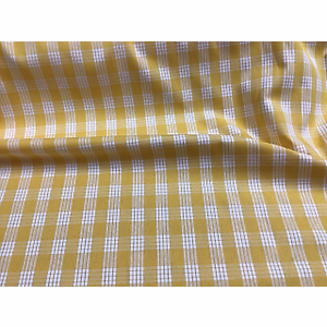 Yellow Palaka Hawaiian Print Fabric by The Yard