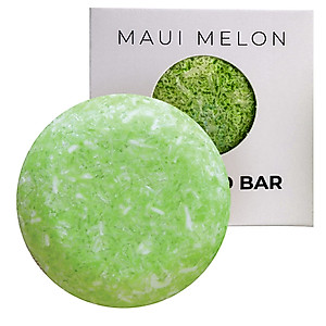 Suds & Co. Solid Shampoo Bar, Zero Waste Shampoo, Natural Shampoo Bar Soap, Sustainable, Eco-Friendly Hair Care - Maui Melon, 3.0 Ounce