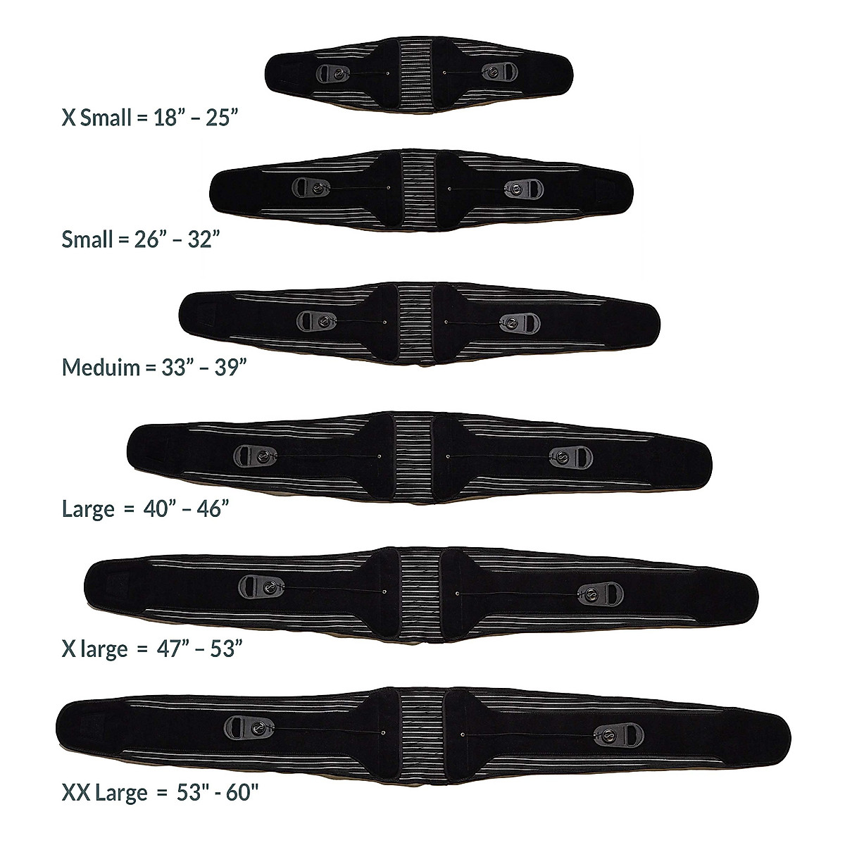 Comfort Compression Back Brace, Medium (M fits waist circumference of 33"-39") Black Lower Back brace -Clinically Proven to help and support your Active Life style and reduce pain