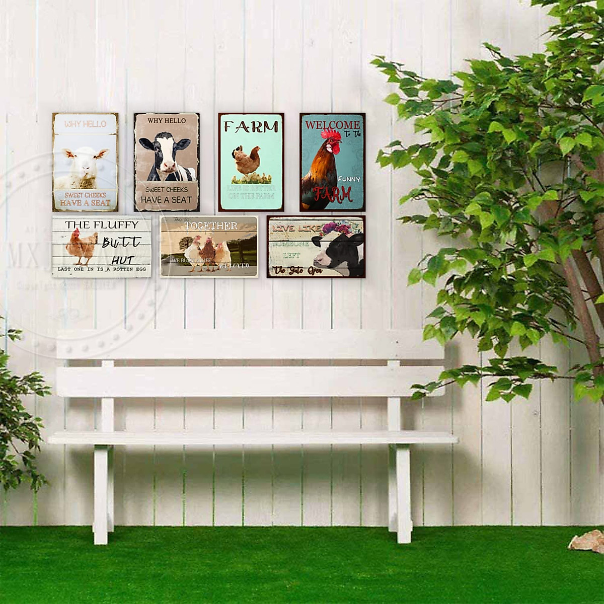 MXJEYAO Tin Sign Retro Style Sign Vintage Compass Vintage Wall Decor for Home Office School Wall Decoration Aluminum Metal Sign Kitchen Garden Restaurants Wall Decor for Bars Cafes 8x12 Inches