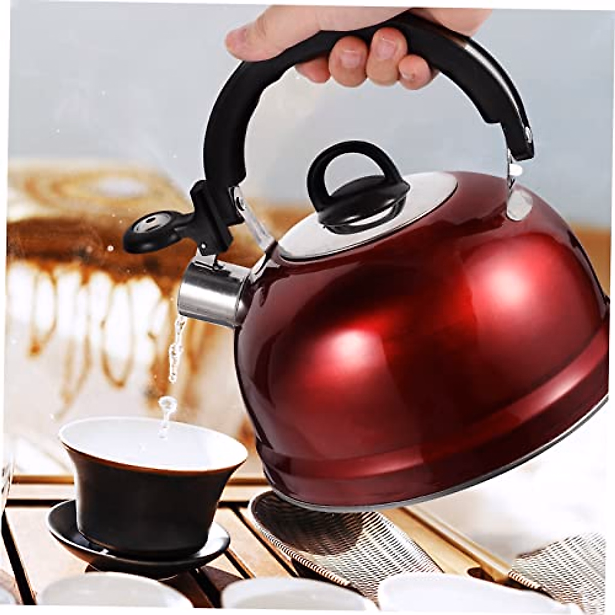 UPKOCH Buzzing Kettle Cordless Electric Kettle Japanese Tea Kettle Camping Teapot Stovetop Tea Kettle Coffee Gifts Hot Water Kettle Food Grade Tea Pot Tea Pots Kettle Tea Red Gas