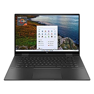 HP Envy X360 2-in-1 Laptop, 15.6" IPS Touchscreen, AMD Ryzen 7 5825U Processor, Backlit Keyboard, Fingerprint Reader, Wi-Fi 6, Audio by Bang & Olufsen, Windows 11 (32GB RAM | 1TB PCIe SSD)
