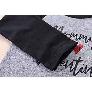 Mommy is My Valentine Shirt Toddler Kids Cotton Long Sleeve Tee Tops Outfit Boys Girls Valentine’s Day Clothes (5-6 Years, Style 2#-Mommy is My Valentine)