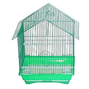 YML A1114MGRN House Top Style Small Parakeet Cage, 11" x 9" x 16"
