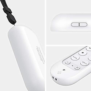 Spigen Silicone Fit Designed for Chromecast with Google TV Voice Remote Case Cover (Metal Plate and Magnetic Included) - White