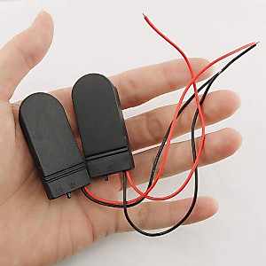 E-outstanding 6-Pack 2x3V CR2032 LIR2032 Button Cell Battery Holder with Cover and ON/Off Switch, Wired 6V Button Coin Cell Battery Storage Box