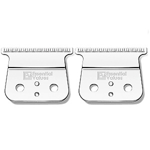 2-Pack Essential Values Out-liner Replacement Blades for Andis Shaver (#04521) – Aftermarket Replacement For Models GTO, GTX, GO Hair/Beard Trimmers | Made from the Finest Carbon Steel