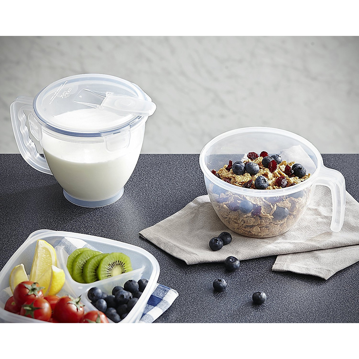 (Pack of 2) LOCK & LOCK SPECIAL Measuring Bowl with Handle 33.81-oz / 4.23-cup