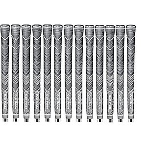 Set of 13 New Golf Pride MCC Plus4 Grips, Gray, Standard