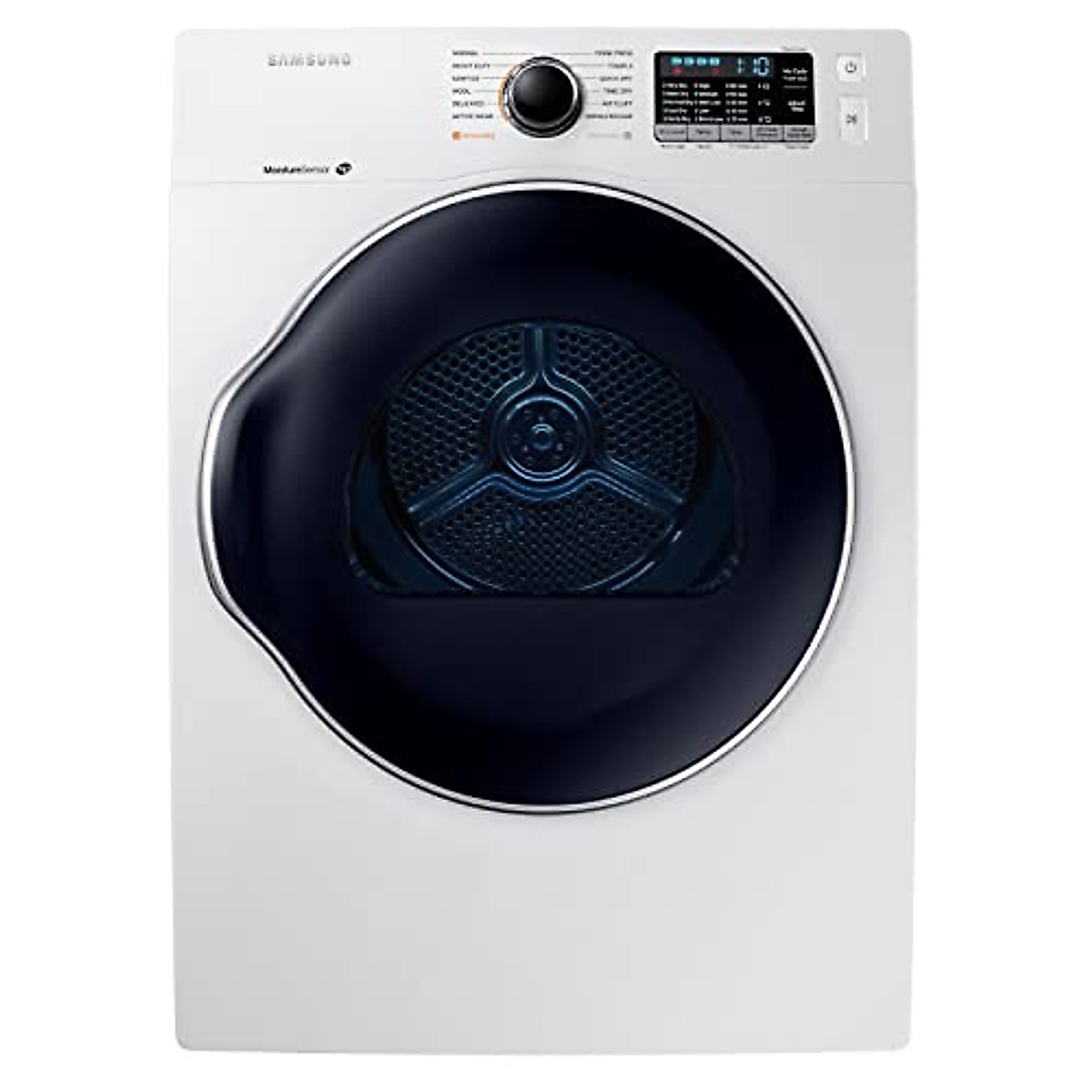 SAMSUNG 4.0 cu. ft. Electric Dryer, Compact Clothes Drying Machine, Stackable for Small Spaces w/ Sensor Dry, 12 Preset Cycles, Reversible Door, Internal Drum Light, DV22K6800EW/A1, White