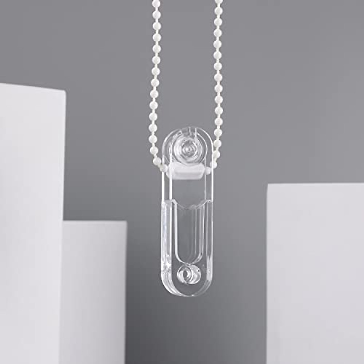 HASAYAKI Curtain Cord Weights, 2-Pack Acrylic Pull String Pendants for Vertical Blind and Drapes - Transparent