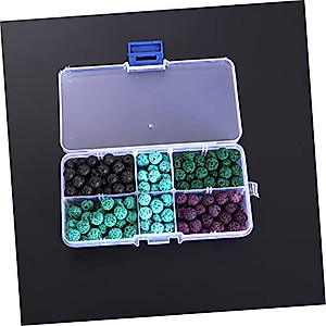 COHEALI 1 Box 200pcs Bulk Jewelry Natural Gemstone Beads Crystal Pendant Lava Beads Spacer Beads Round Chakra Beads Jewelery Making Beads Loose Beads Beading Jewelry Set Bracelet Beads Set