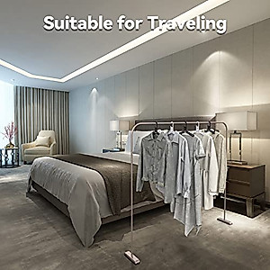 Sazfli 3-Pack Foldable Travel Hangers, Portable Lightweight Aluminium Alloy and Durable Collapsible Hanger with Storage Bag for Camping Traveling Outdoor, Black