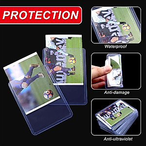 200 Pcs 3 x 4" Top Loader Card Sleeves Trading Card Topload Holder Clear Protective Sleeves Holder for Baseball Card, Sports Cards, Trading Card