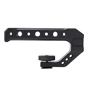 EVTSCAN Camera Handle Grip with 3 Cold Shoe, Universal Video Action Stabilizing Handle Grip Camera Cold Shoe Mount Adapter, 1/4" 3/8" Holes Mount