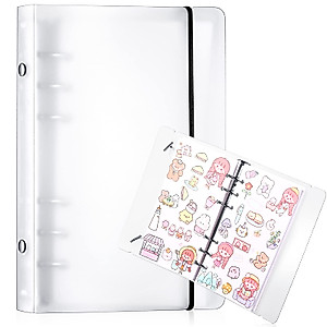 Spakon Sticker Collecting Album Sheets Reusable Sticker Book Sticker Collection Accessories for Collecting Back to School gifts, A6/A5(1 Piece,A6)
