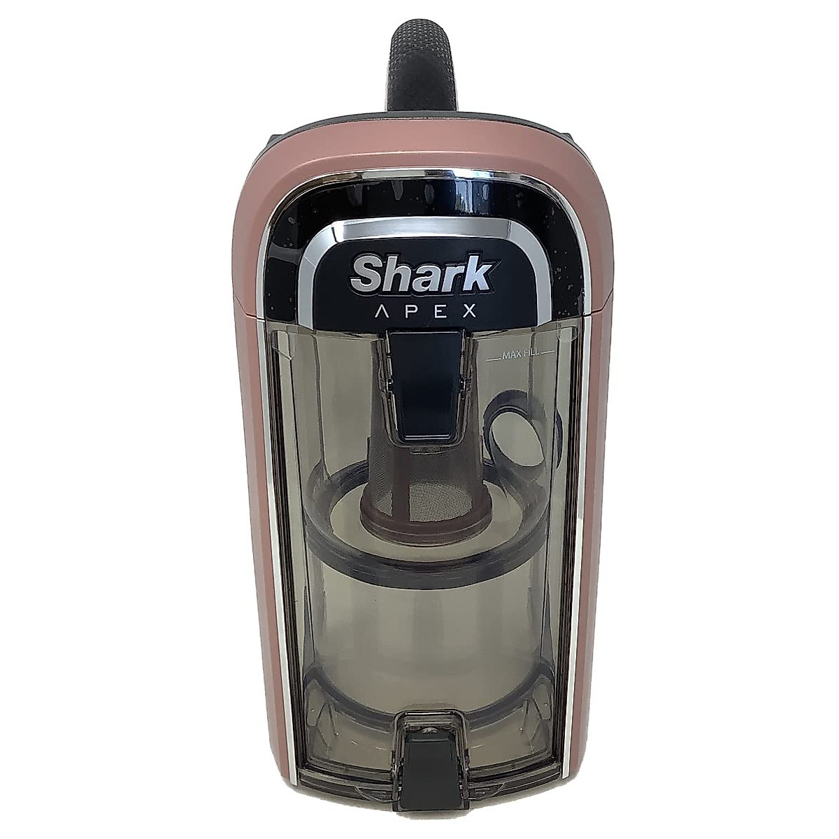 Shark Dust Cup Dirt Bin for Apex AX912 QU922Q QU922QBL QU922QPK QU922QRD QU922QRG DuoClean Self-Cleaning Upright Vacuum, Smokey Rose Clear and Black