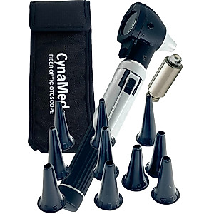 Cynamed Otoscope - Ear Scope with Light, Ear Infection Detector, Pocket Size (Black)