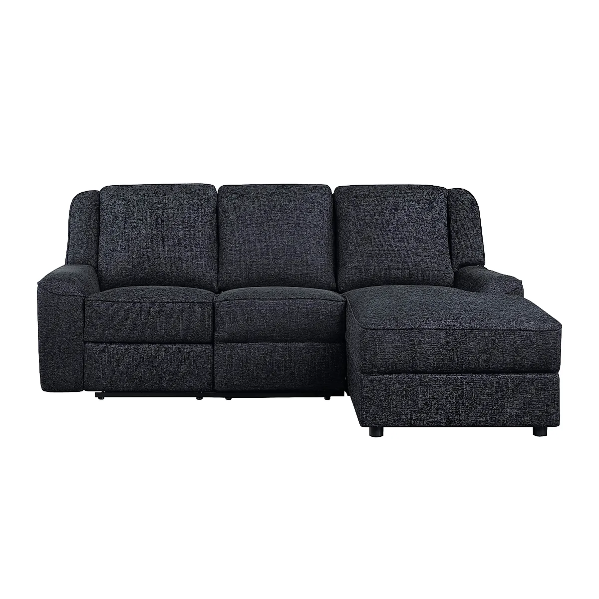Lexicon Velsen 2-Piece Reclining Sectional Sofa with Right Chaise, Ebony