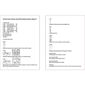 TLS.eagle F Compression Tool Coax Cable Crimper Kit, Adjustable RG6 RG59 RG11 75-5 75-7 Coaxial Cable Stripper with F Compression Connectors Pack of 10