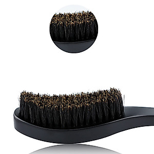 Beard Brush for Men,Boar Bristle Beard Grooming Brush, with Handle 8 Inches Long