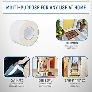 Sugarman Creations Strongest Double Sided Carpet Tape, 2 Inch by 40 Yard, 120 feet! 2X More! 5 Stars Professional Grade, Industrial Strength, Heavy Duty Rug and Carpet Underlayment Adhesive