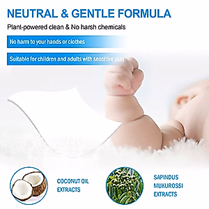 Binbata Laundry Detergent Sheets, Up To 128 Loads Hypoallergenic Eco-Friendly Unscented Laundry Sheets, Biodegradable Plastic Free Liquidless Laundry Sheets Detergent Suitable for Sensitive Skin