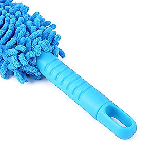Car Wheel Brush, 16.8 Inch Easy Reach Long Wheel and Rim Tire Brush Soft Microfiber Cleaning Brush, Car Wash Tool