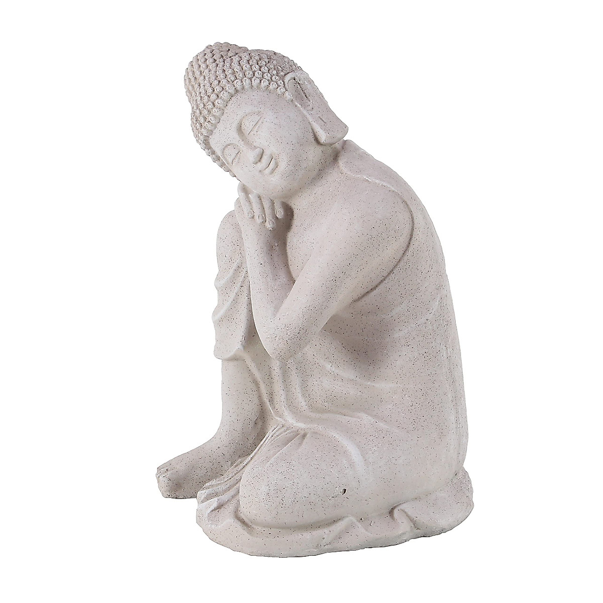 Deco 79 Magnesium Oxide Buddha Decorative Garden Sculpture Indoor Outdoor Meditating Garden Statue, Outdoor Sculpture 13" x 13" x 20", Gray