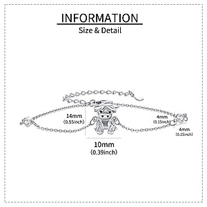 YAFEINI Highland Cow Bracelet 925 Sterling Silver Cute Highland Cow Gifts for Women