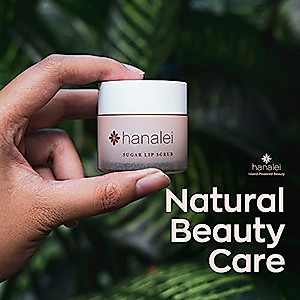 Vegan and Cruelty-Free Sugar Lip Scrub Exfoliator by Hanalei – Made with Hawaiian Cane Sugar, Kukui Oil, and Shea Butter to Exfoliate, Smooth, and Brighten Lips Made in the USA (22 g)