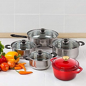 4 Sets Dutch Oven Knob Stainless Steel Replacement Knob Pot Lid Handle Compatible with Le Creuset, Aldi, Lodge and other Enameled Cast-Iron Dutch Oven (Gold)