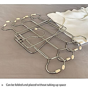 NW Multifunctional Sling Underwear Rack Stainless Steel Storage Rack Multi-Layer Clothes Rack Protection from Deformation (Color : Beige)
