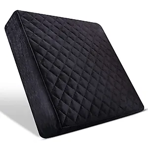 COMFORTANZA Chair Seat Cushion - 18x18x3 Memory Foam Large Square Thick Non-Slip Pads for Kitchen, Dining, Office Chairs, Car Seats - Booster Cushion - Comfort and Back Pain Relief - Firm - Black
