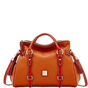 Dooney & Bourke Handbag, Pebble Grain Large Satchel - Brown