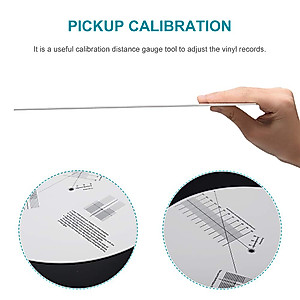 Acrylic Turntable Mat Cartridge Alignment Protractor Phonograph Cartridge Alignment Tool Anti Slip LP Record Calibration Plate for Turntable Accessories