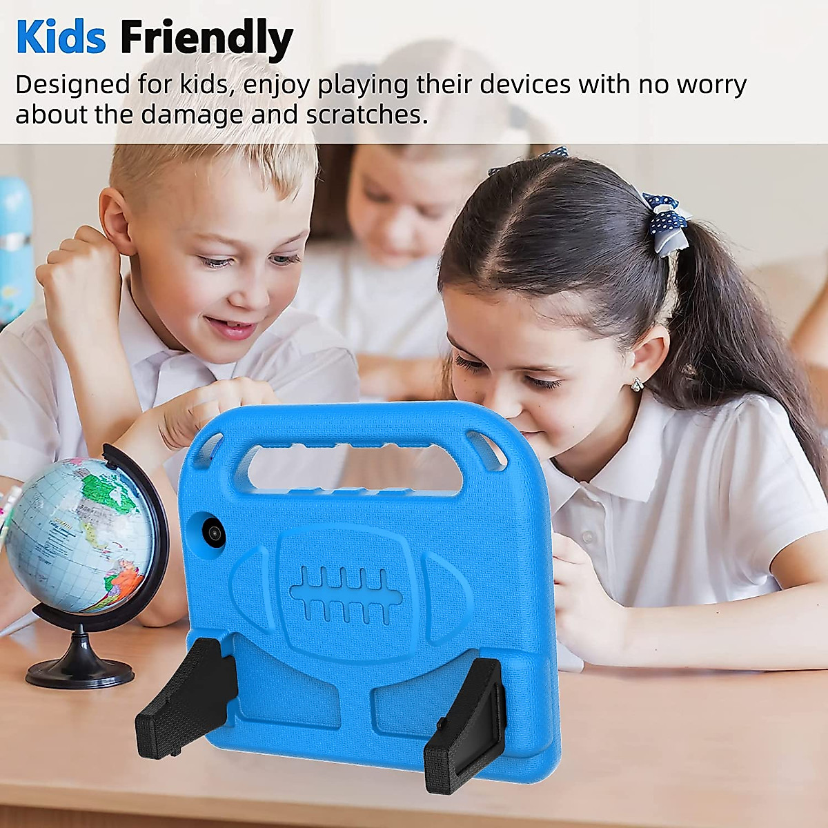 BMOUO Kids Case for All New Fire 7 Tablet (12th Generation,2022 Release), Fire 7 Tablet Case, Fire 7 2022 Case, Shockproof Handle Stand Kids Case for Amazon Fire 7 Tablet 2022 Latest Model 7", Blue