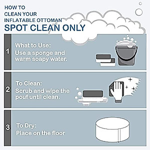 Gaier Inflatable Footstool Round Ottoman 21x9 Inch Used for Indoor or Outdoor Kids/Adults Home Yoga Patio Deck Front Porch Backyard Garden Travel Portable Camping Bearing 285 lb (Rainbow), DAIR