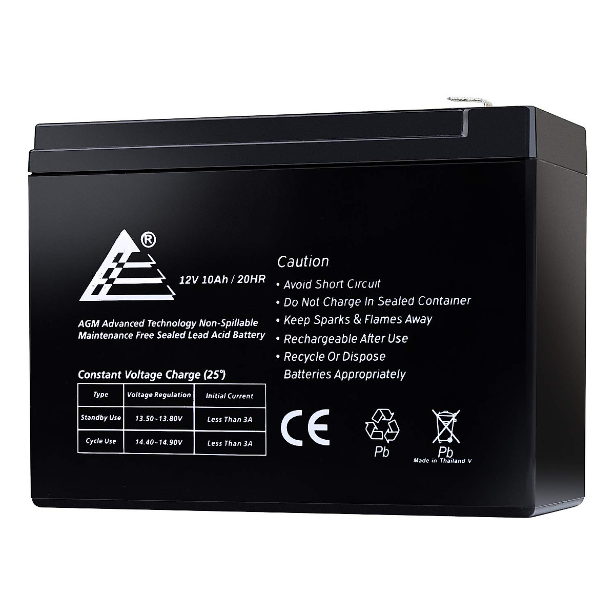ExpertPower SLA Replacement Battery 12V 10AH AGM Battery- Sealed Lead Acid- Rechargeable & Maintenance Free ECI Power