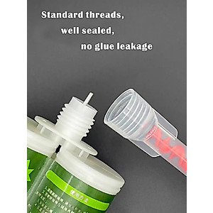 ANZHUO Dual Barrel Mixing Nozzle, 20 Double epoxy Spray Gun nozzles, Suitable for 200ml and 400ml Manual Ink cartridges （20 Pieces）
