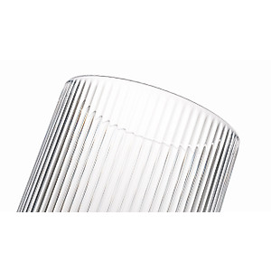 LEMONSODA Premium Vintage Straight Line Double Rocks Glasses and Tumblers - Quality Glass Great for Gifts, Men, Dad, Husband, Women, Whiskey Lovers (10 oz Tumblers - Set of 4)