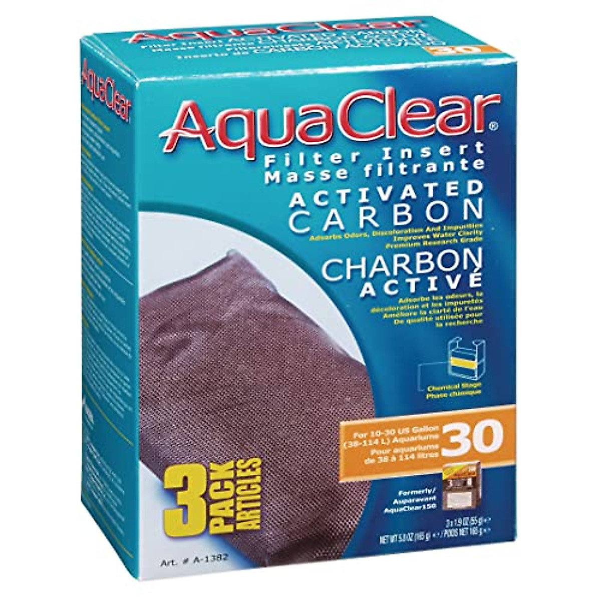 AquaClear 30 Filter Media Replacement Bundle, BioMax and Activated Carbon, Replacement Filter Media for Aquariums up to 30 Gallons