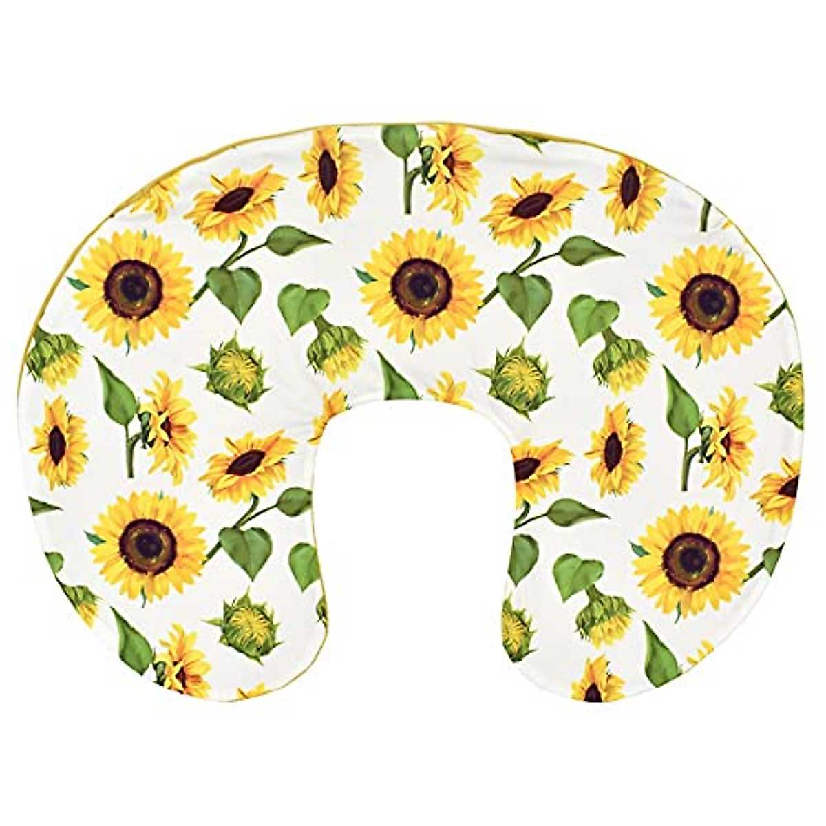 BxuanW Nursing Pillow Cover Stretchy Cotton Pillow Slipcovers for Breastfeeding Moms Two-Sided Design (Sunflower)