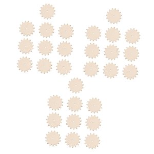 Homoyoyo 30 Pcs Unfinished Gear Wheels Unfinished Wood Cutouts Wood Cutout for Crafts Wood Circles for Crafts Wood Embellishment DIY Wood Craft Nativity Crafts Wooden Bamboo Equipment