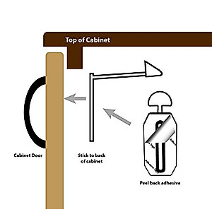 Simple Latch Childproof Cabinet Lock Black - Strong and Easy Adhesive Latch. No Tools Required (8-Pack)
