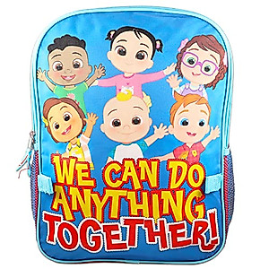 Cocomelon Backpack and Lunch Box for Kids - 6 Pc Bundle with 16" Cocomelon Backpack, Lunch Bag, Stickers, Backpack Clip, and More (Cocomelon School Supplies)